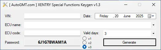 XENTRY Special Functions (Settings) Keygen